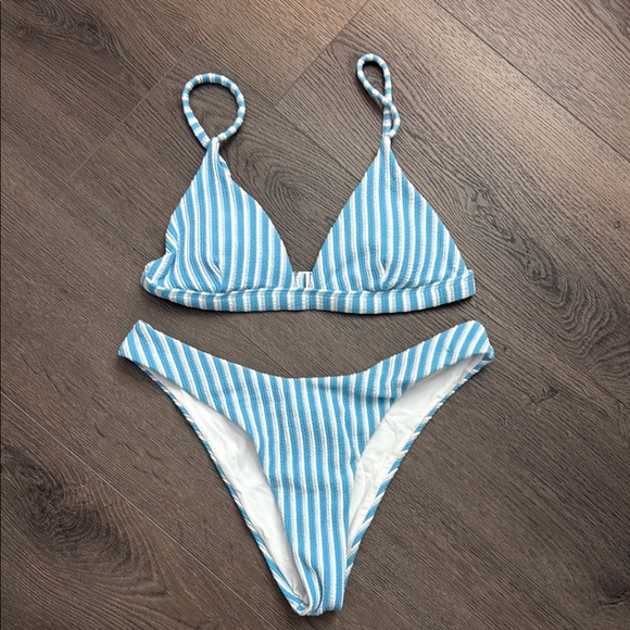 Rhythm. | Swim | Rhythm Blue And White Striped Bikini Set | Poshmark